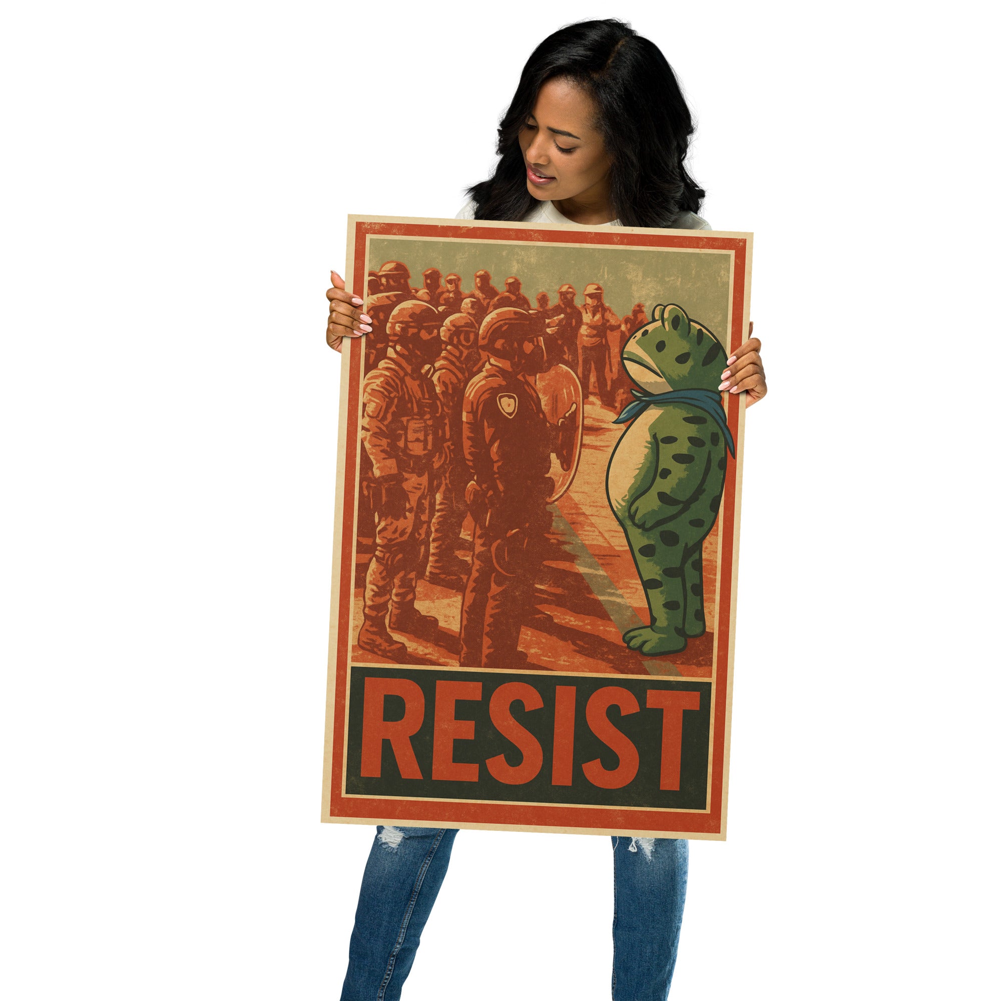 Portland Frog Resist Poster – Blue Stuff Store