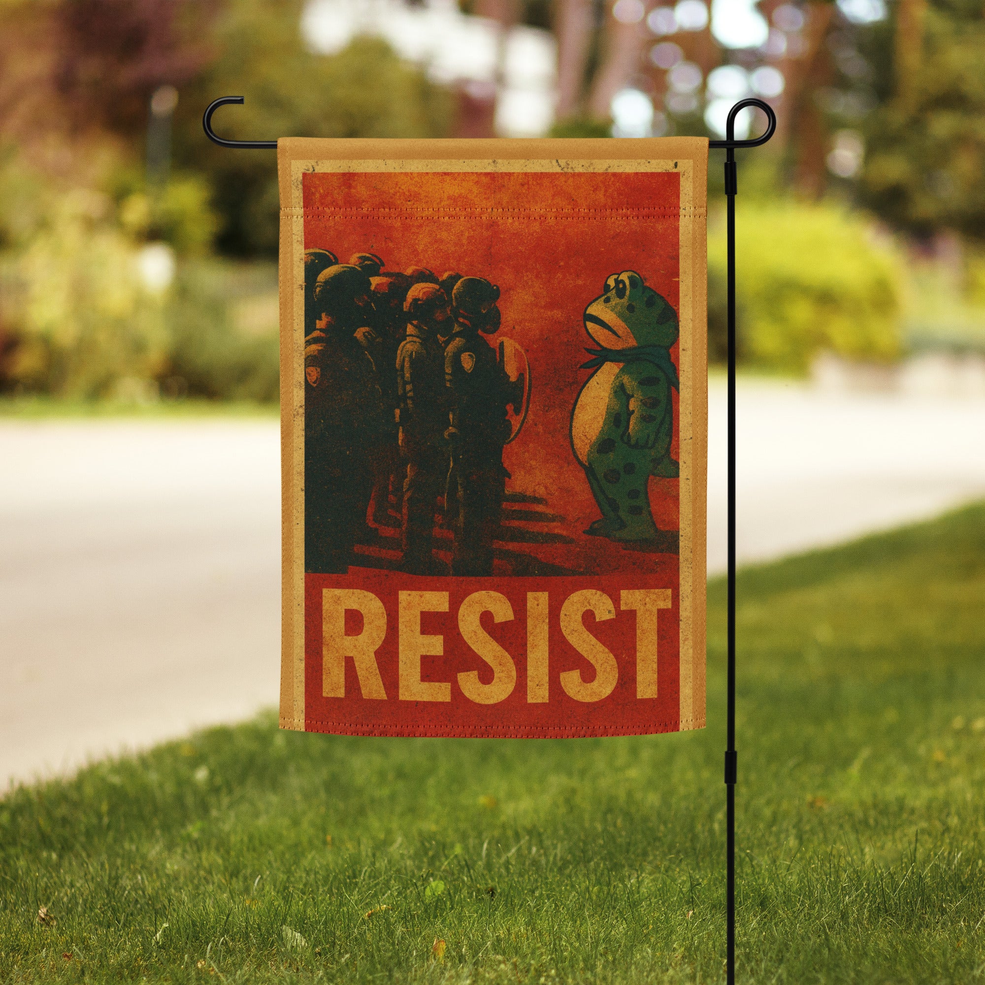 Portland Frog Resist Garden Flag – Blue Stuff Store
